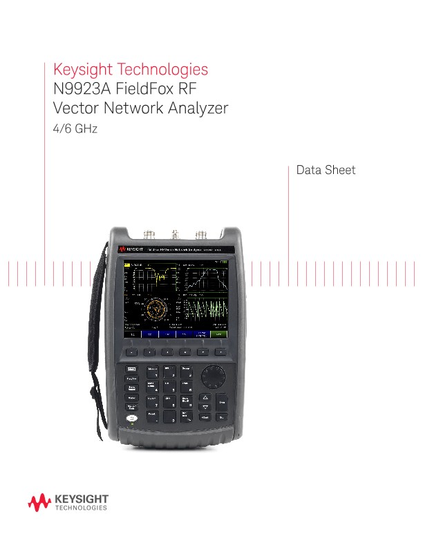 N9923A FieldFox RF Vector Network Analyzer 4/6 GHz PDF Asset Page | Keysight